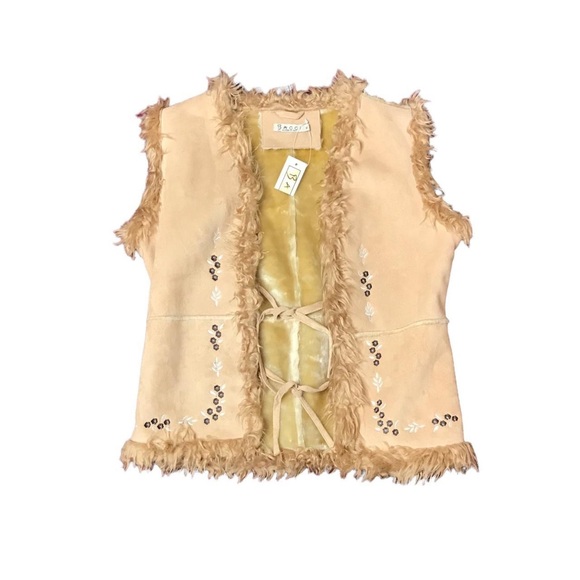 Jackets & Coats | Y2k Bacci Suede Fur Jacket Vest | Poshmark